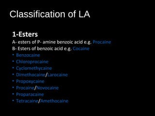 Local anesthetics | PPT