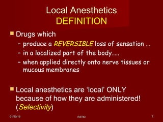 Local anesthetics 1 | PPT