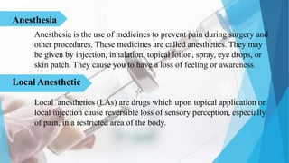 Local anesthetics | PPTX