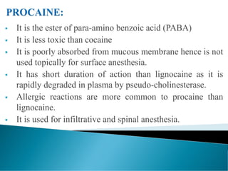 LOCAL ANESTHETICS 2024.pdf jdhsjsnsnejsjnsjwns | PPT