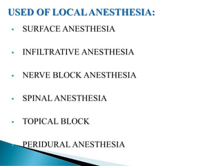 LOCAL ANESTHETICS 2024.pdf jdhsjsnsnejsjnsjwns | PPT