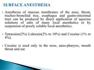 LOCAL ANESTHETICS 2024.pdf jdhsjsnsnejsjnsjwns | PDF