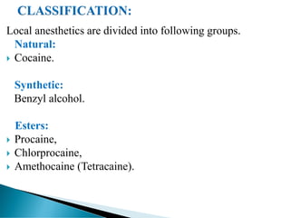 LOCAL ANESTHETICS 2024.pdf jdhsjsnsnejsjnsjwns | PPT