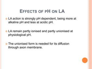 Local anesthetics and counter irritants | PPTX