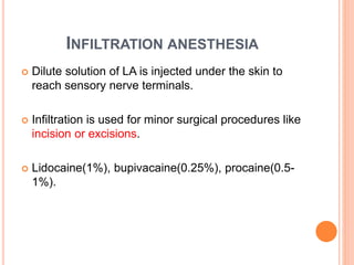 Local anesthetics and counter irritants | PPTX