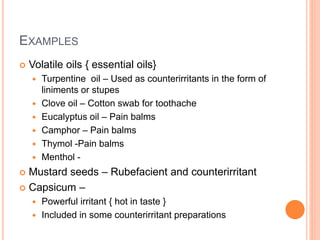 Local anesthetics and counter irritants | PPTX