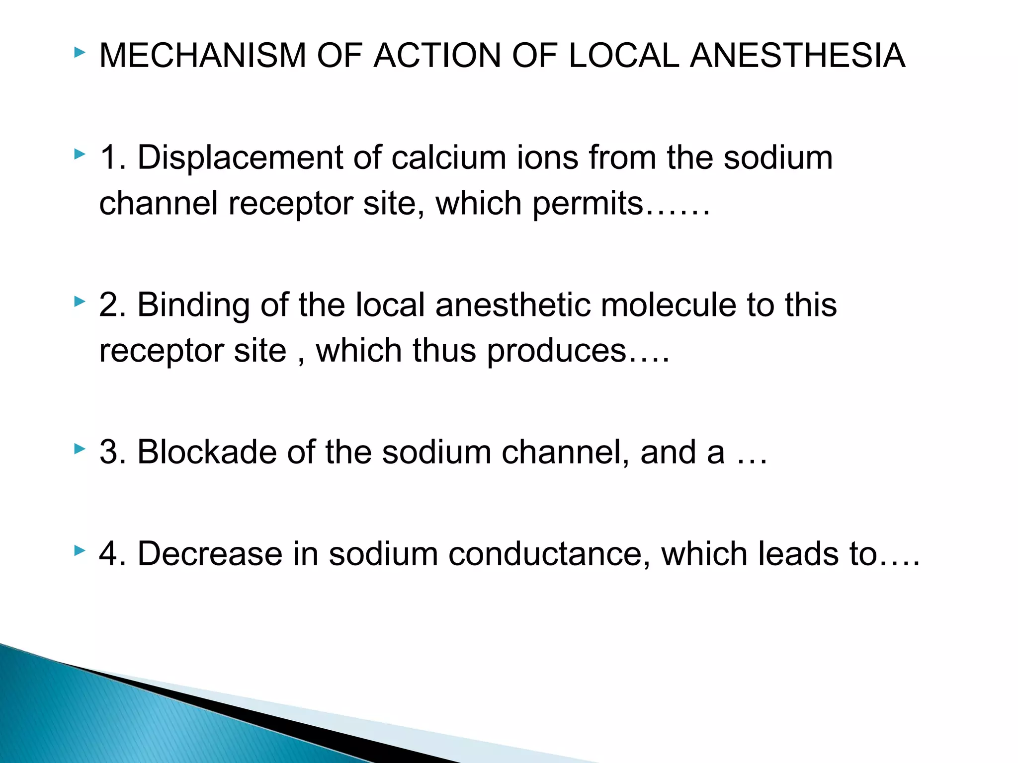 Local anesthetics,drugs, doses,theories, mechanisms | PPT