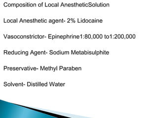 Local anesthetics,drugs, doses,theories, mechanisms | PPT