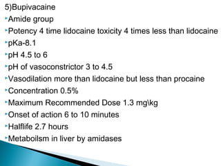 Local anesthetics,drugs, doses,theories, mechanisms | PPT