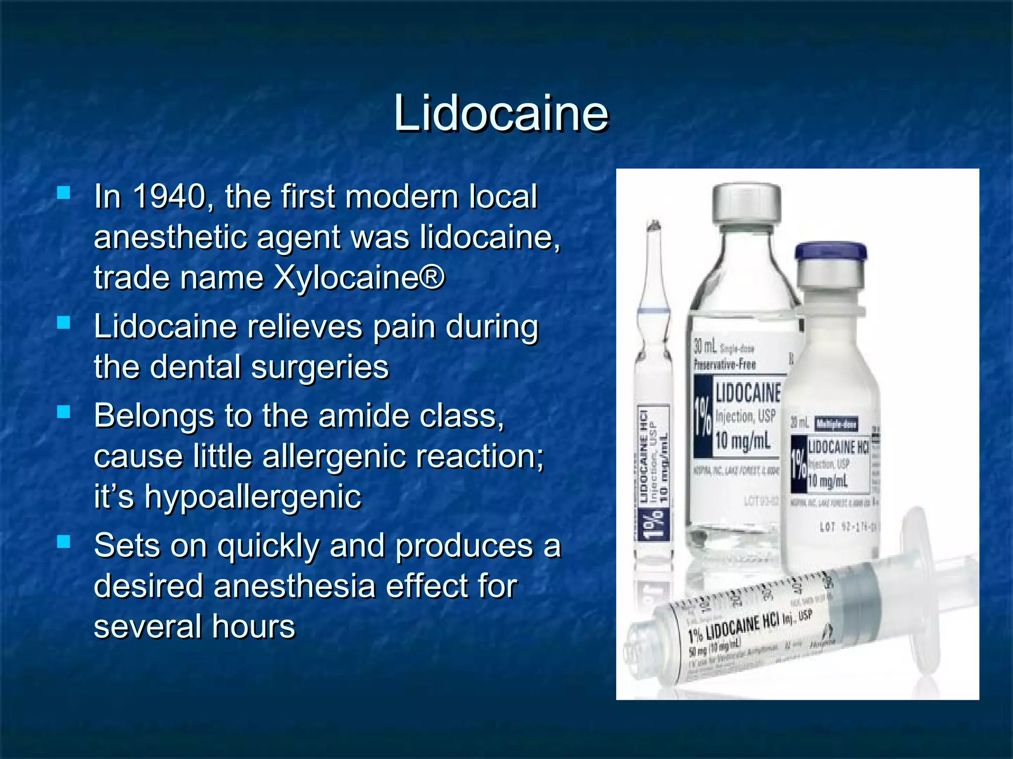 Local anesthetics in dentistry | PPT