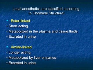 Local anesthetics in dentistry | PPT