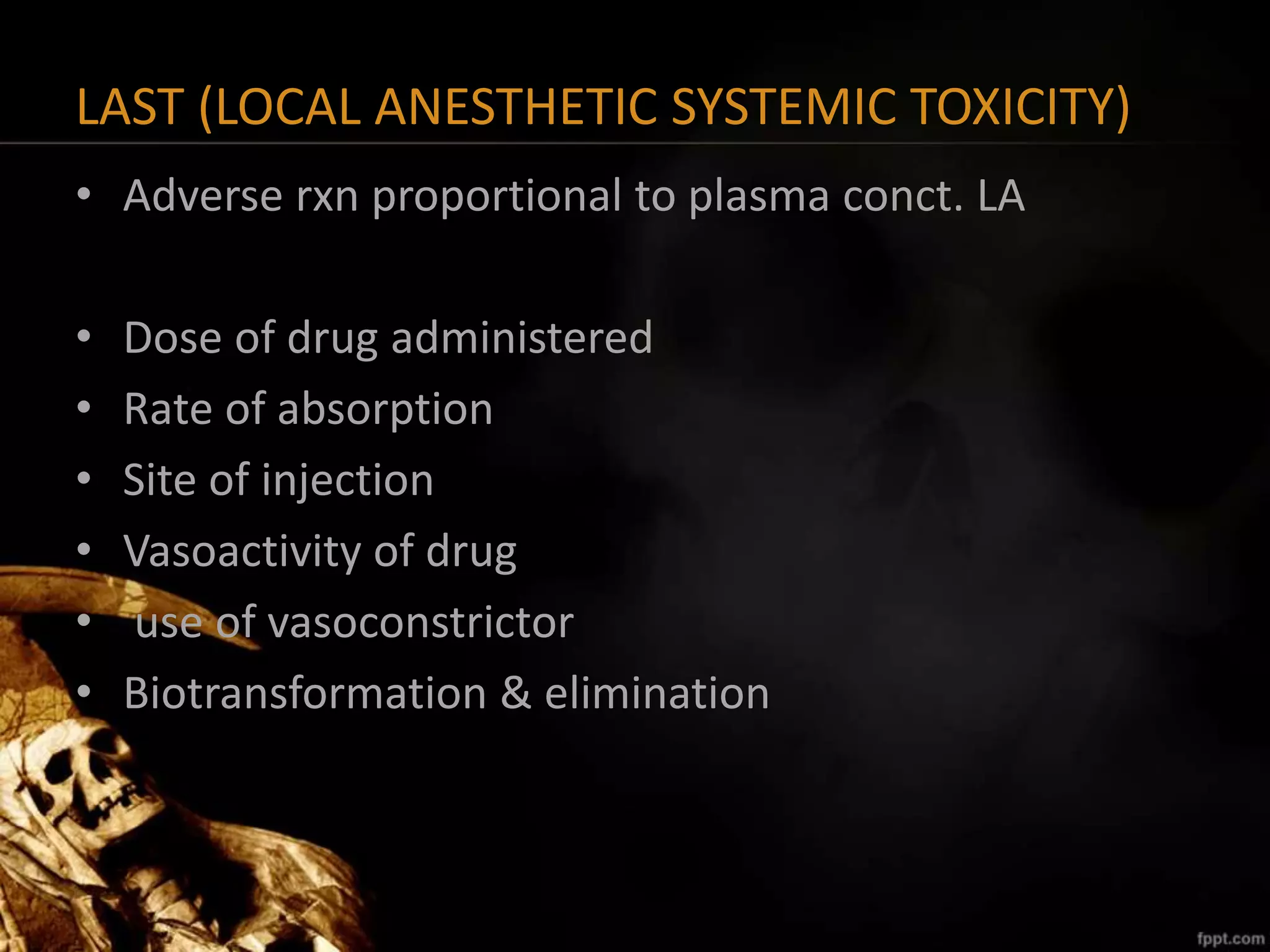 Local anestheticst systemic toxicity | PPTX