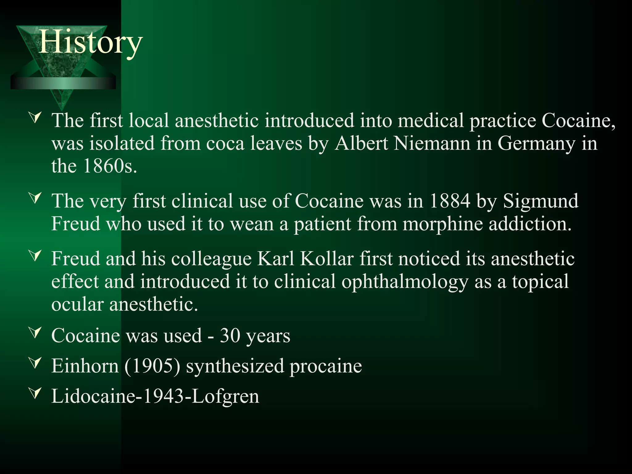 Local anesthetics (VK) | PPT