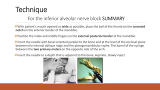 MANDIBULAR NERVE BLOCK in pediatric | PPTX