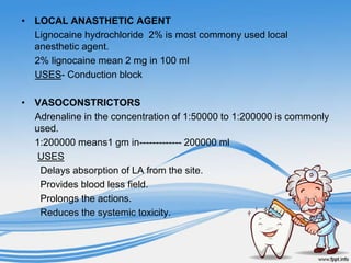 Local Anesthesia - Paedodontics | PPTX