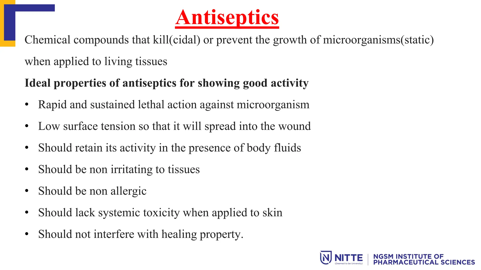 Local anti-infective agents | PPTX
