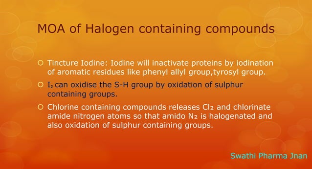 Local antiinfective agents | PPTX | Chemistry | Science