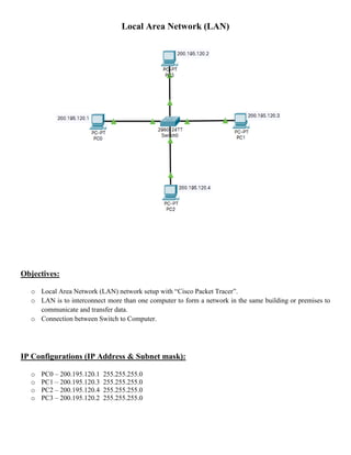 Local Area Network (LAN) Design with Cisco Packet Tracer | PDF