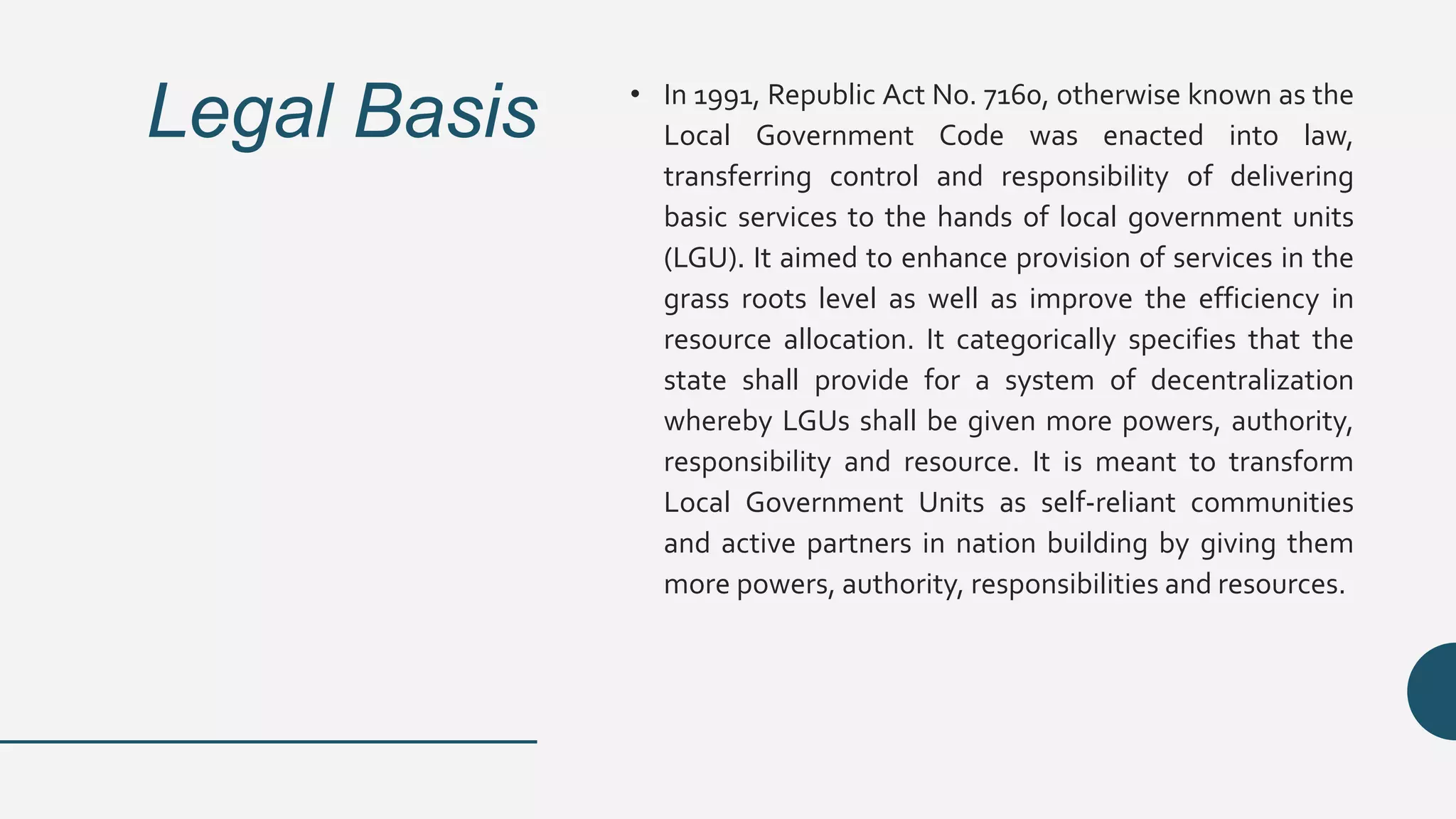 Local autonomy, decentralization and related concepts | PPTX