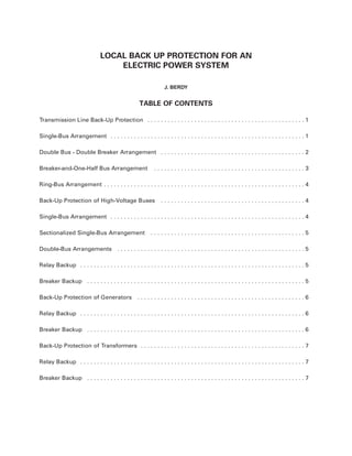 Local back up protection for an electric power system | PDF