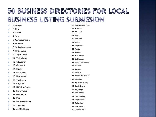 Local Business Listing