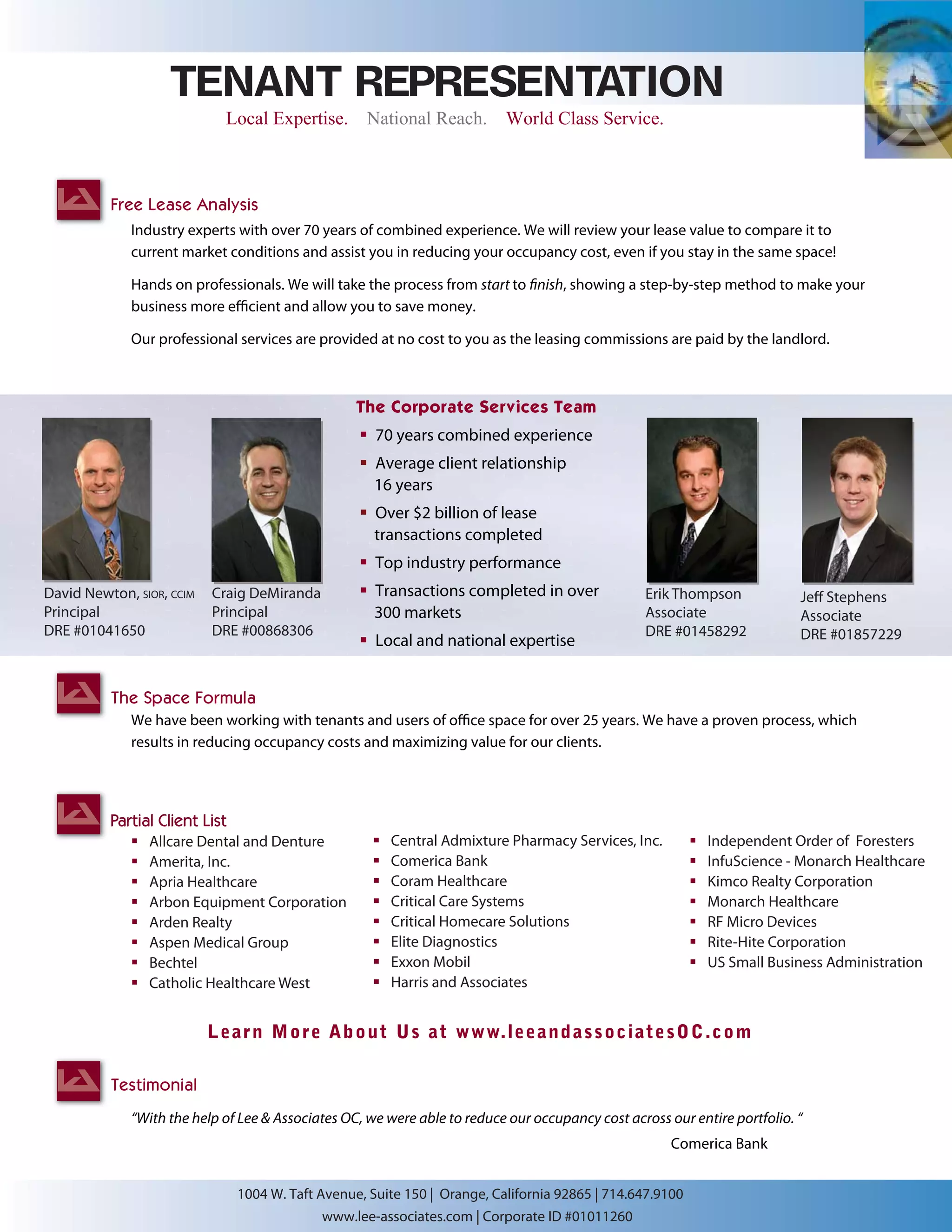 Tenant Representation in Commercial Real Estate | PDF