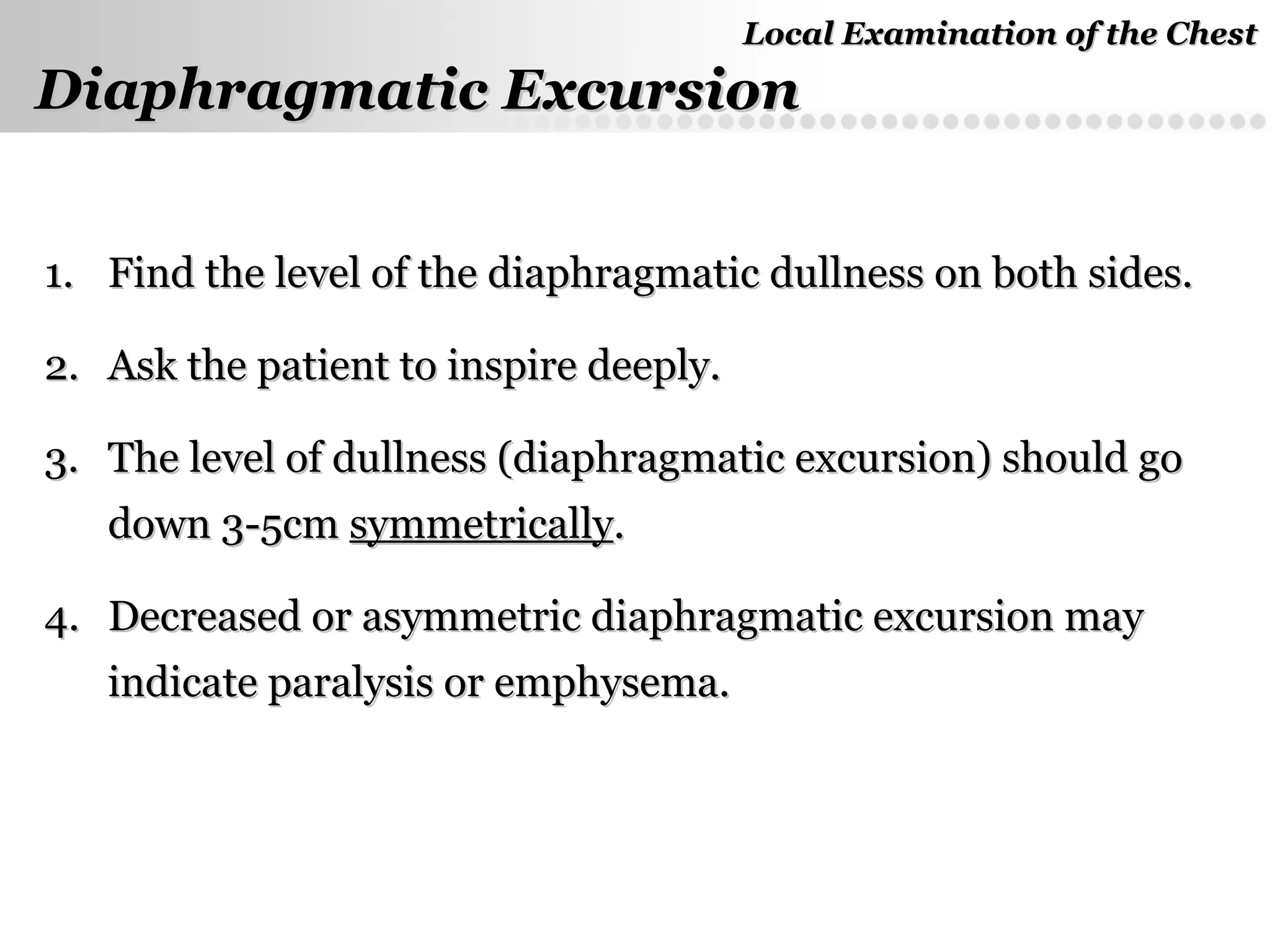 Local chest examination | PPT