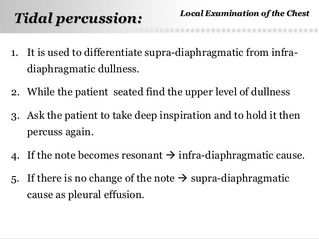 Local chest examination