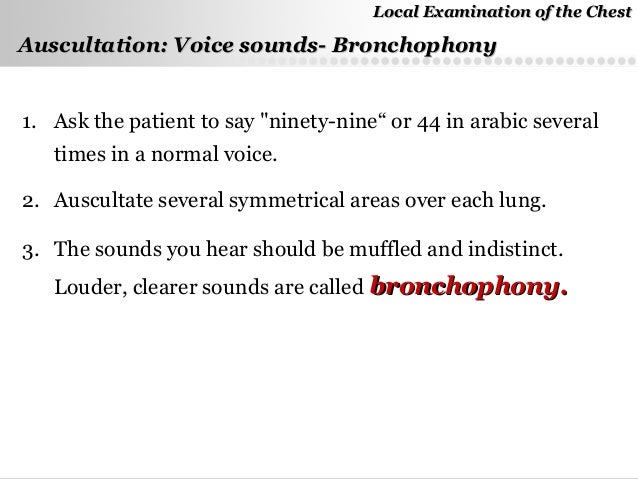 Local chest examination