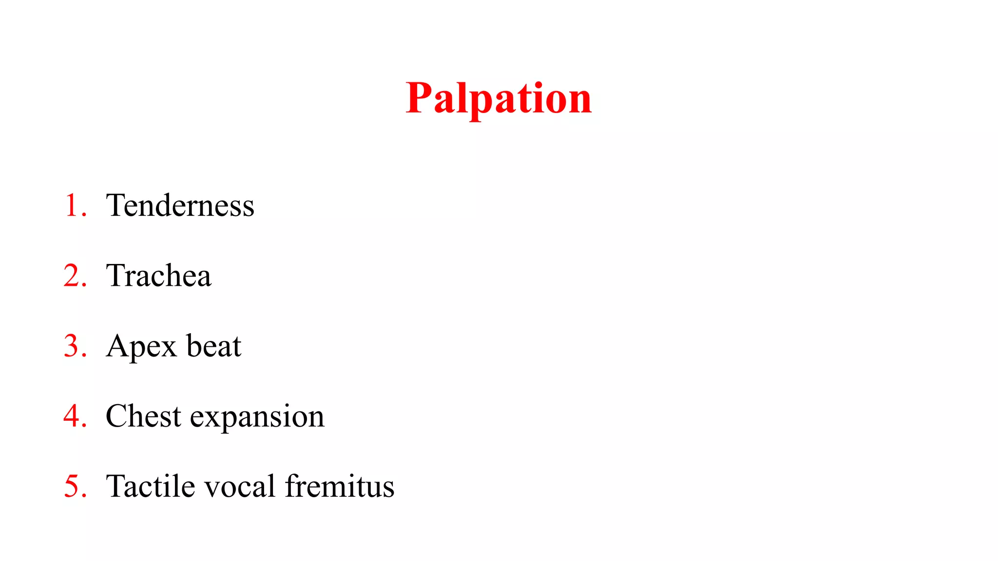 Local chest examination | PPTX