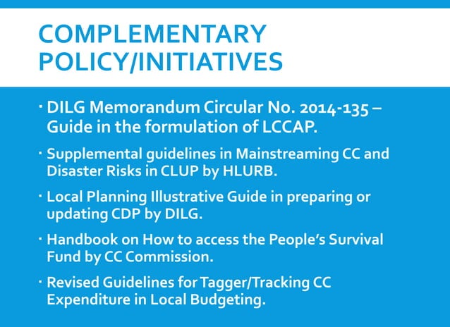 Local climate change action plan (lccap) | PPTX