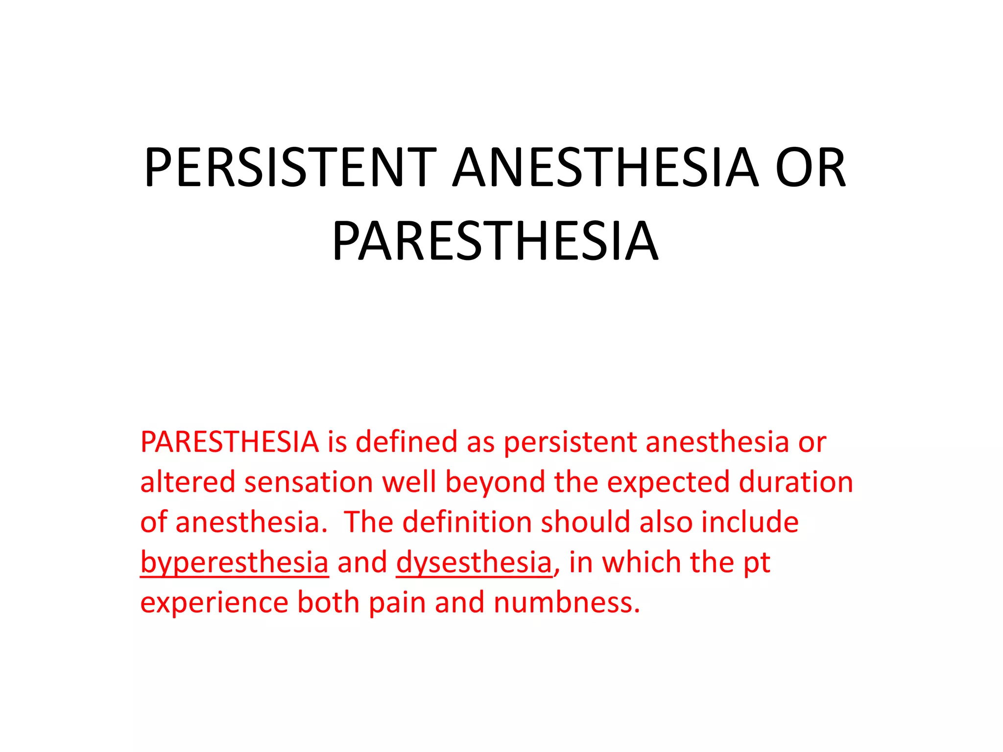 Local complications of local anesthesia | PPTX | First Aid | Injuries
