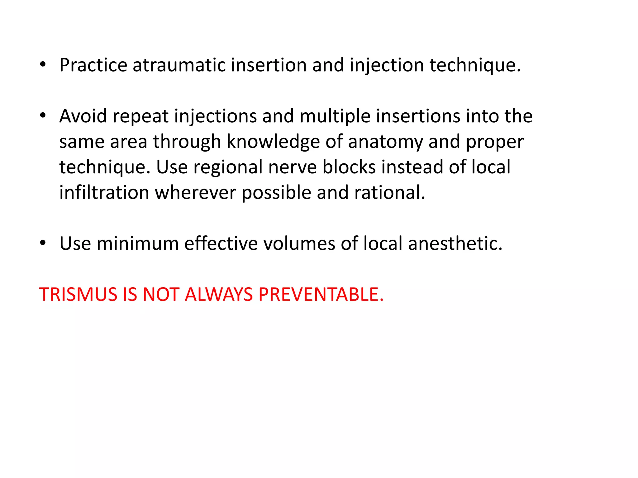 Local complications of local anesthesia | PPTX | First Aid | Injuries