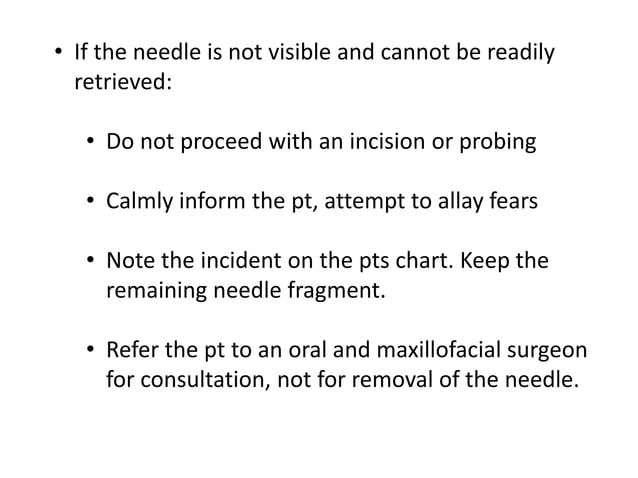 Local complications of local anesthesia | PPT