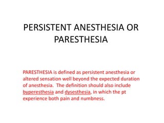 Local complications of local anesthesia | PPTX