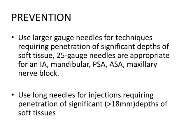 Local complications of local anesthesia | PPT