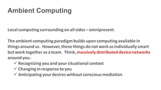 3rd Wave of Computing - Ambient Computing | PPT