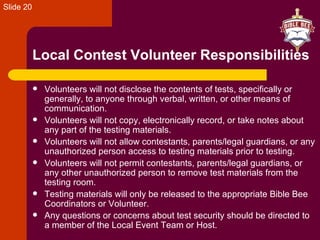 Local contest format and rules | PPT | Books and Literature