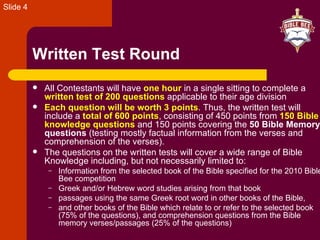Local contest format and rules | PPT | Books and Literature