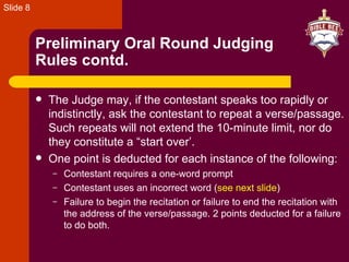 Local contest format and rules | PPT | Books and Literature