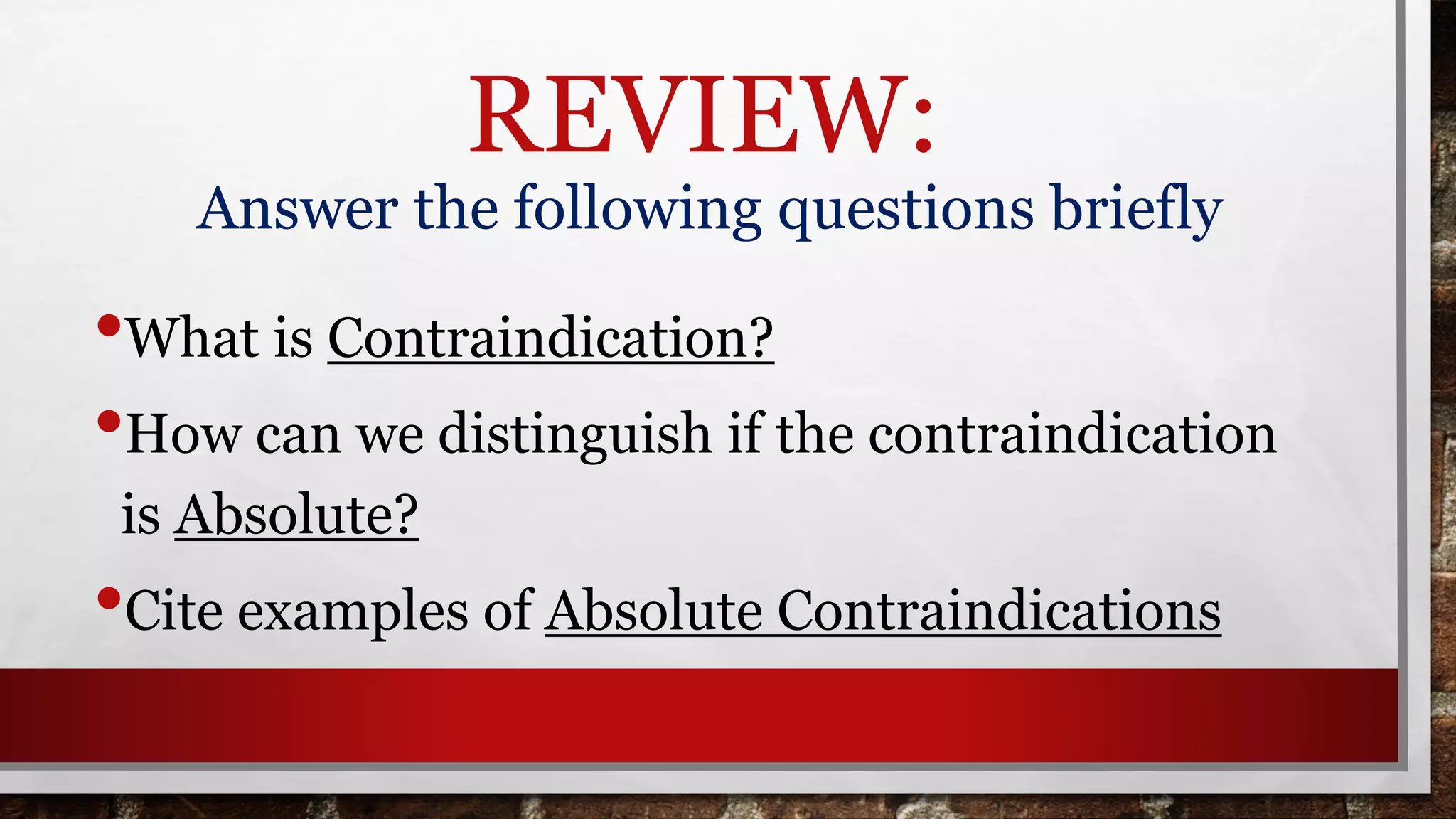 Local contraindication 2020 | PDF