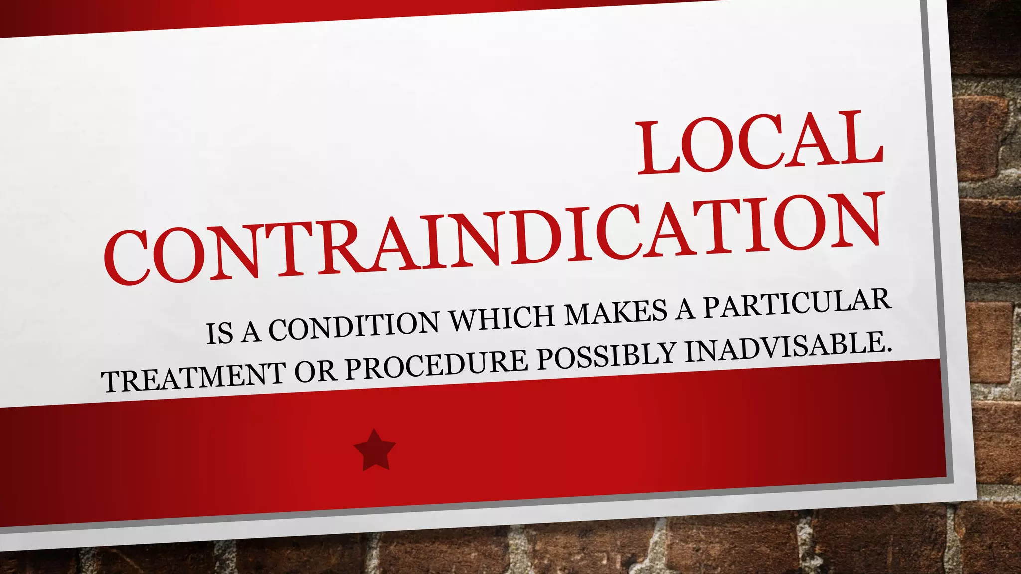 Local contraindication 2020 | PDF