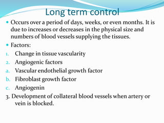 Local control of blood flow | PPTX