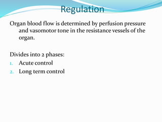 Local control of blood flow | PPTX