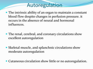Local control of blood flow | PPTX