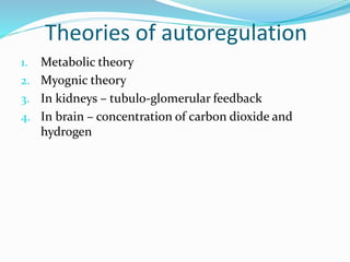 Local control of blood flow | PPTX