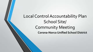 Local Control Accountability Plan | PPT