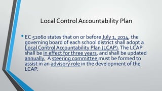Local Control Accountability Plan | PPTX