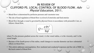 Local control of blood flow by the tissue | PPTX