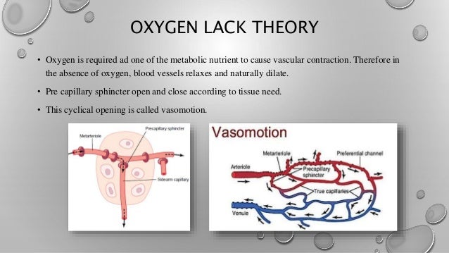 Local control of blood flow by the tissue
